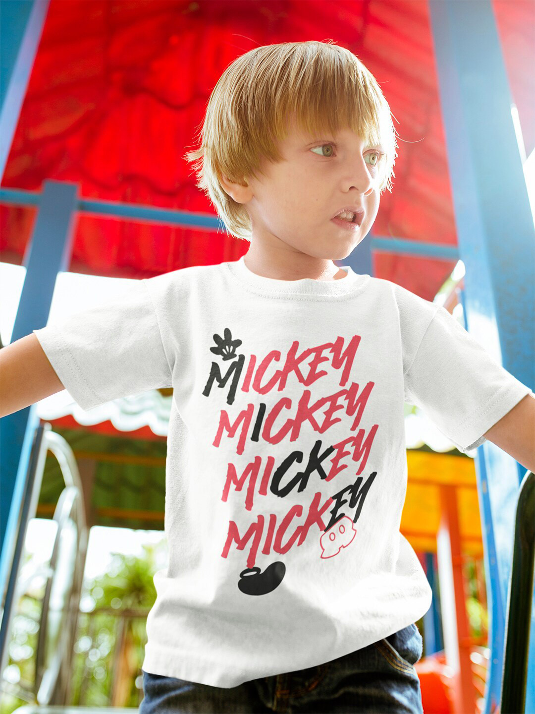Buy KINSEY Boys Mickey Mouse Printed T Shirt - Tshirts for Boys ...