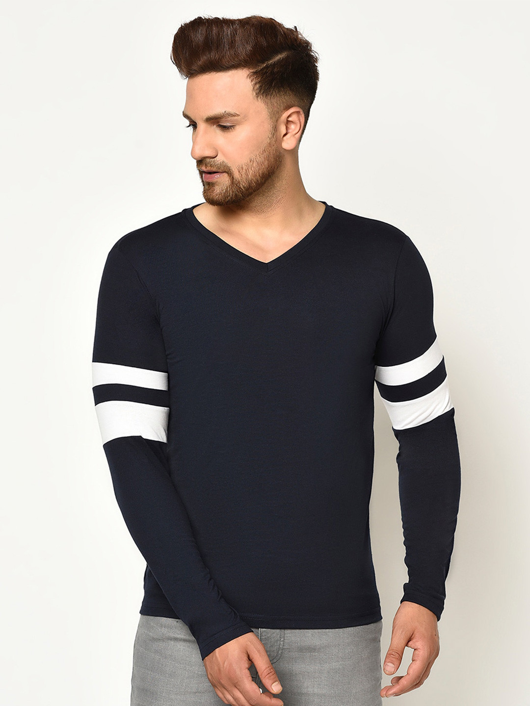 Buy GLITO V Neck Cotton T Shirt - Tshirts for Men 23467610 | Myntra