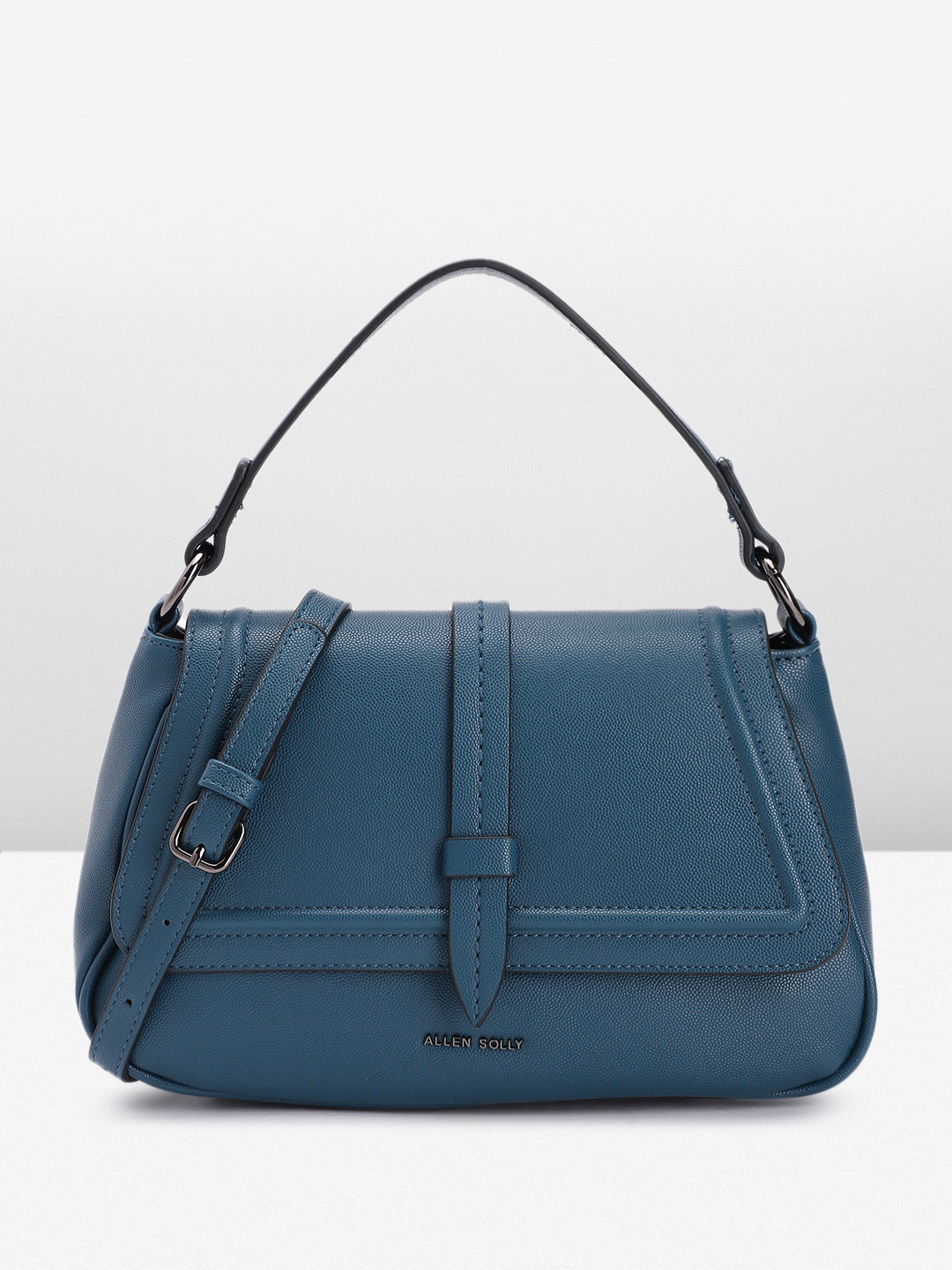 Buy Allen Solly Solid PU Structured Handheld Bag With Minimal Applique ...