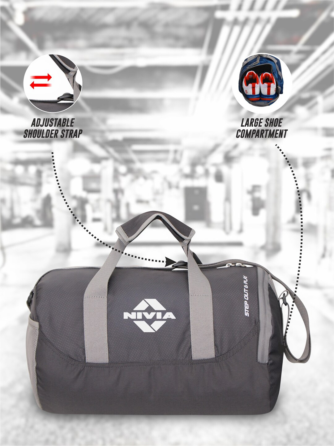Buy NIVIA Printed Beast Gym Bag - Duffel Bag for Unisex 23471204 | Myntra
