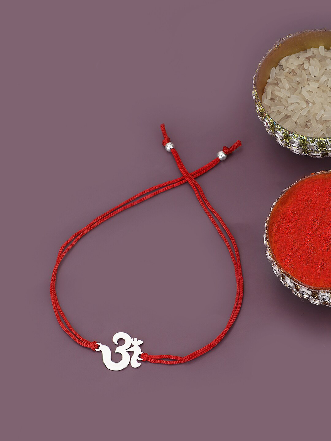 Buy VANBELLE 925 Sterling Silver Om Symbol Charm Rakhi - Rakhi for Men ...