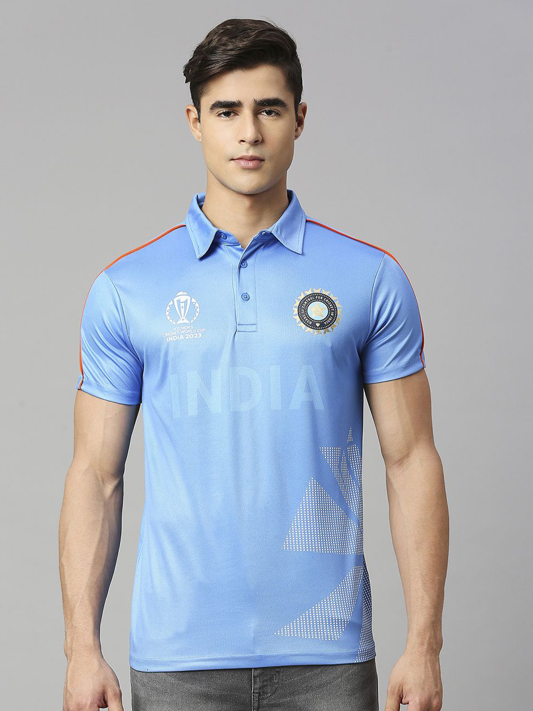 Buy FanCode ICC Test World Cup Men Polo Collar Moisture Wicking T Shirt ...