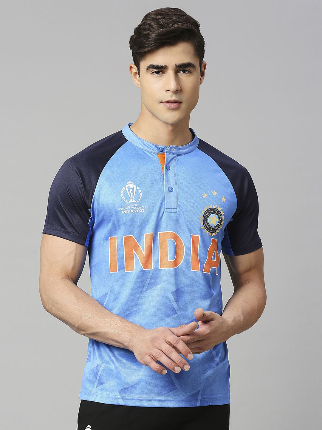 Buy FanCode ICC Test World Cup Men Printed Moisture Wicking T Shirt ...