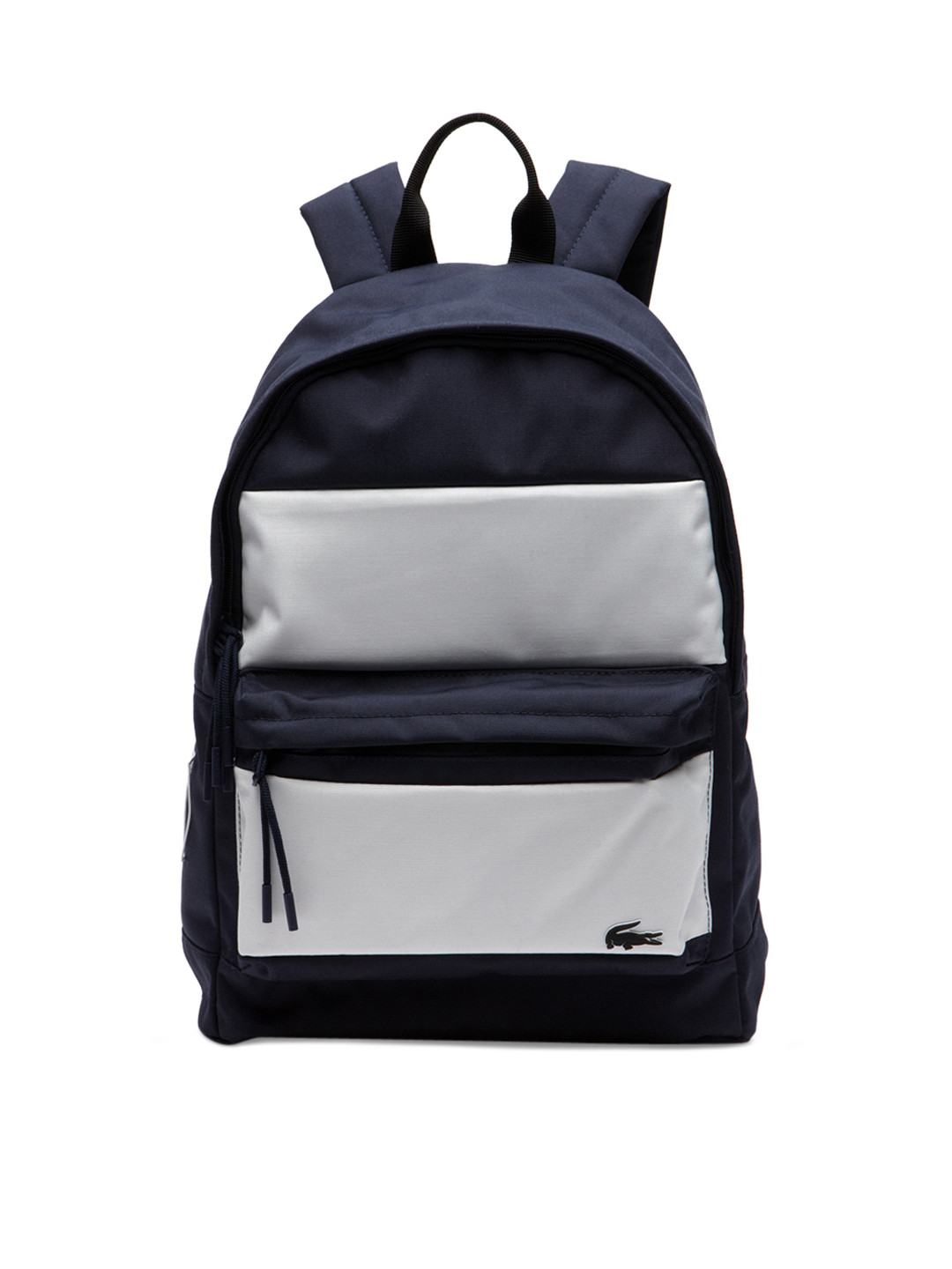 Buy Lacoste Men Blue & White Colourblocked Backpack - Backpacks for Men ...