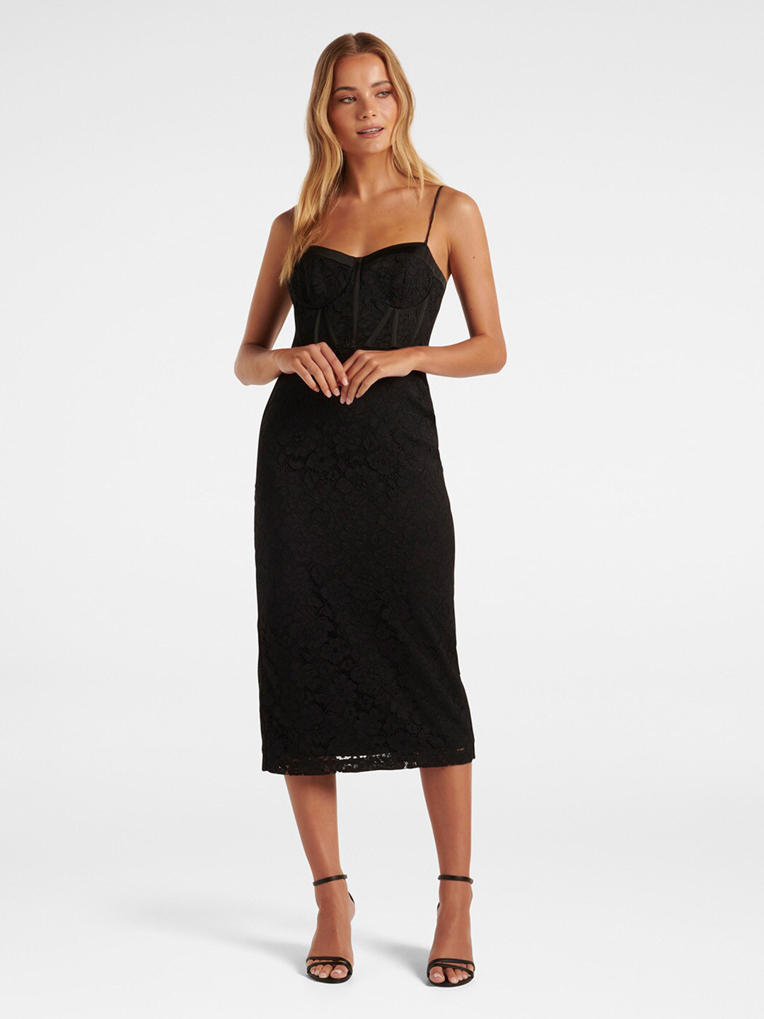Buy Forever New Lace Sheath Midi Dress - Dresses for Women 23478940 ...