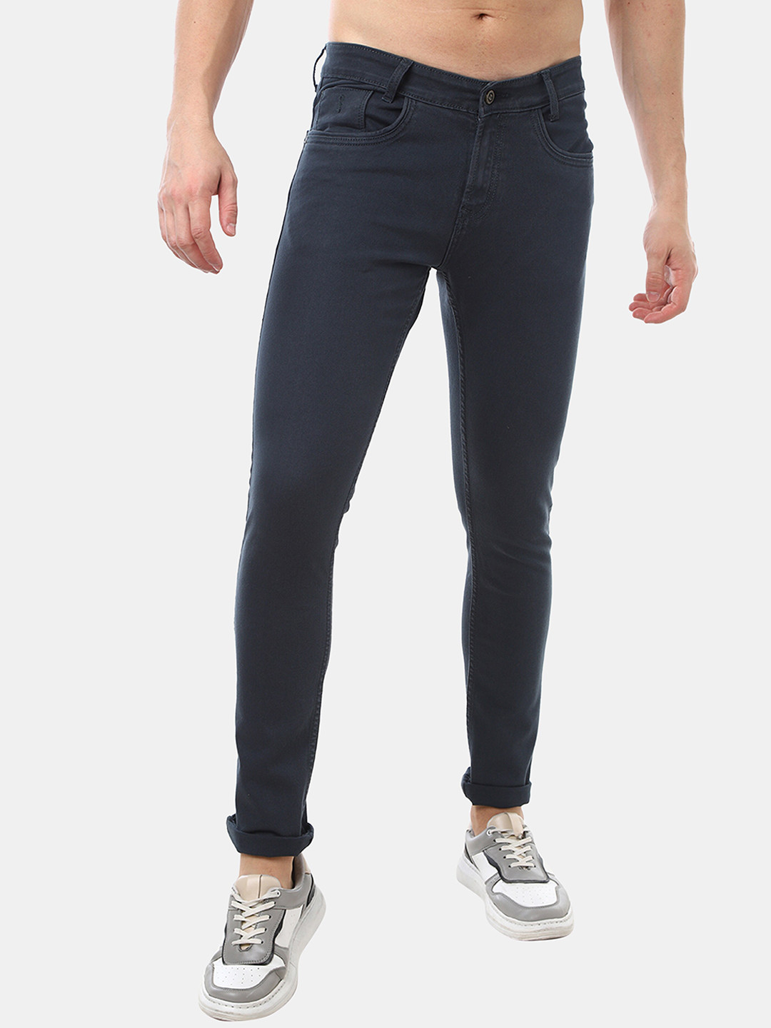 Buy Jean Cafe Men Sea Green Jean Slim Fit Clean Look Pure Cotton Jeans ...