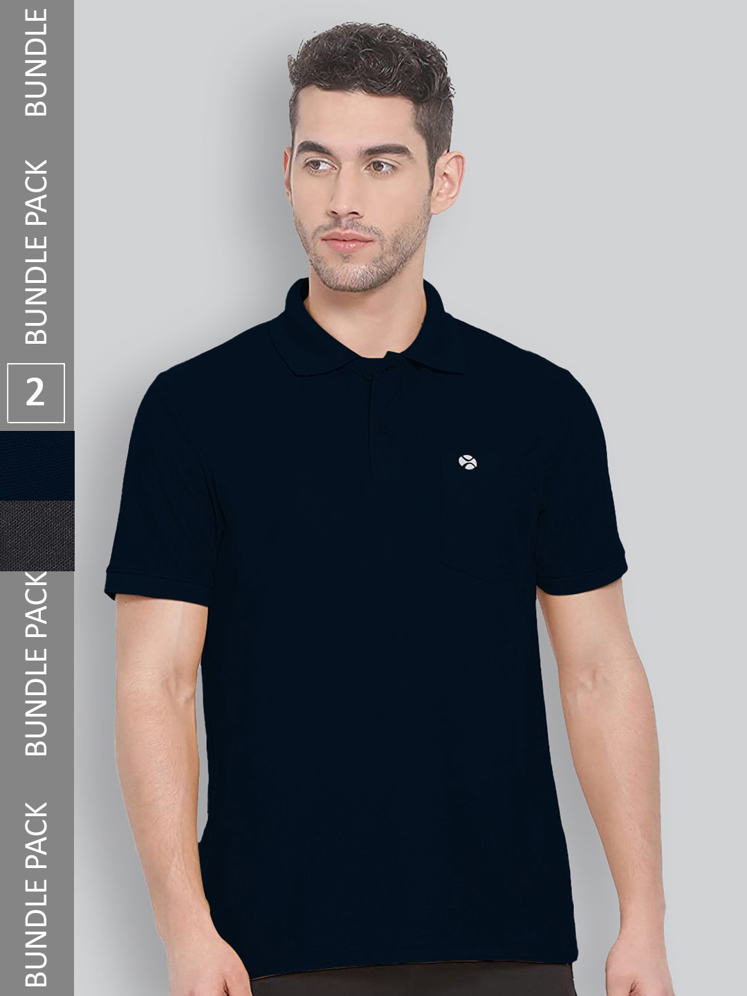 Buy LUX NITRO Pack Of 2 Polo Collar Anti Odour Casual T Shirts ...