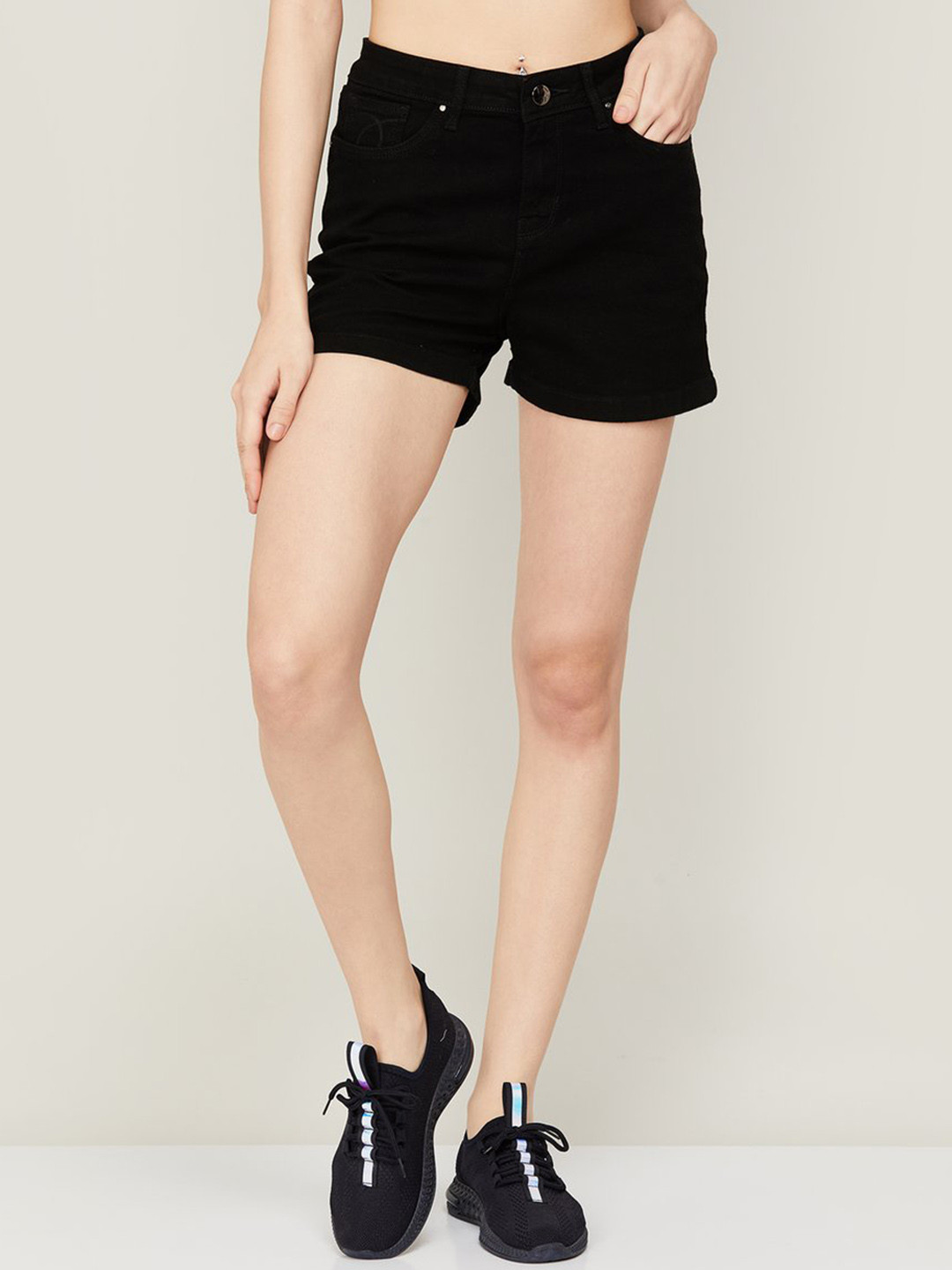 Buy Xpose Women High Rise Denim Shorts - Shorts for Women 23484302 | Myntra