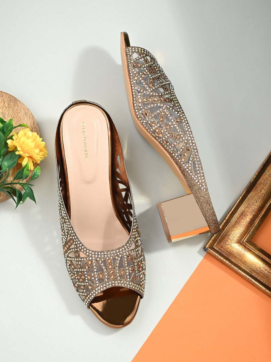 Buy CLOG LONDON Embellished Block Peep Toes - Heels for Women 23489790 ...