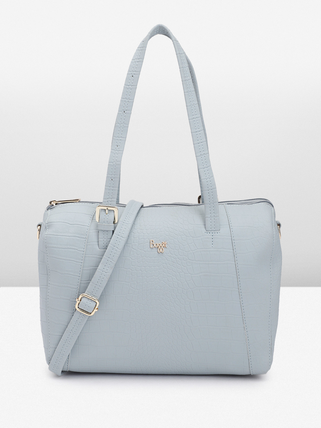 Buy Baggit Crocodile Textured PU Structured Shoulder Bag - Handbags for ...