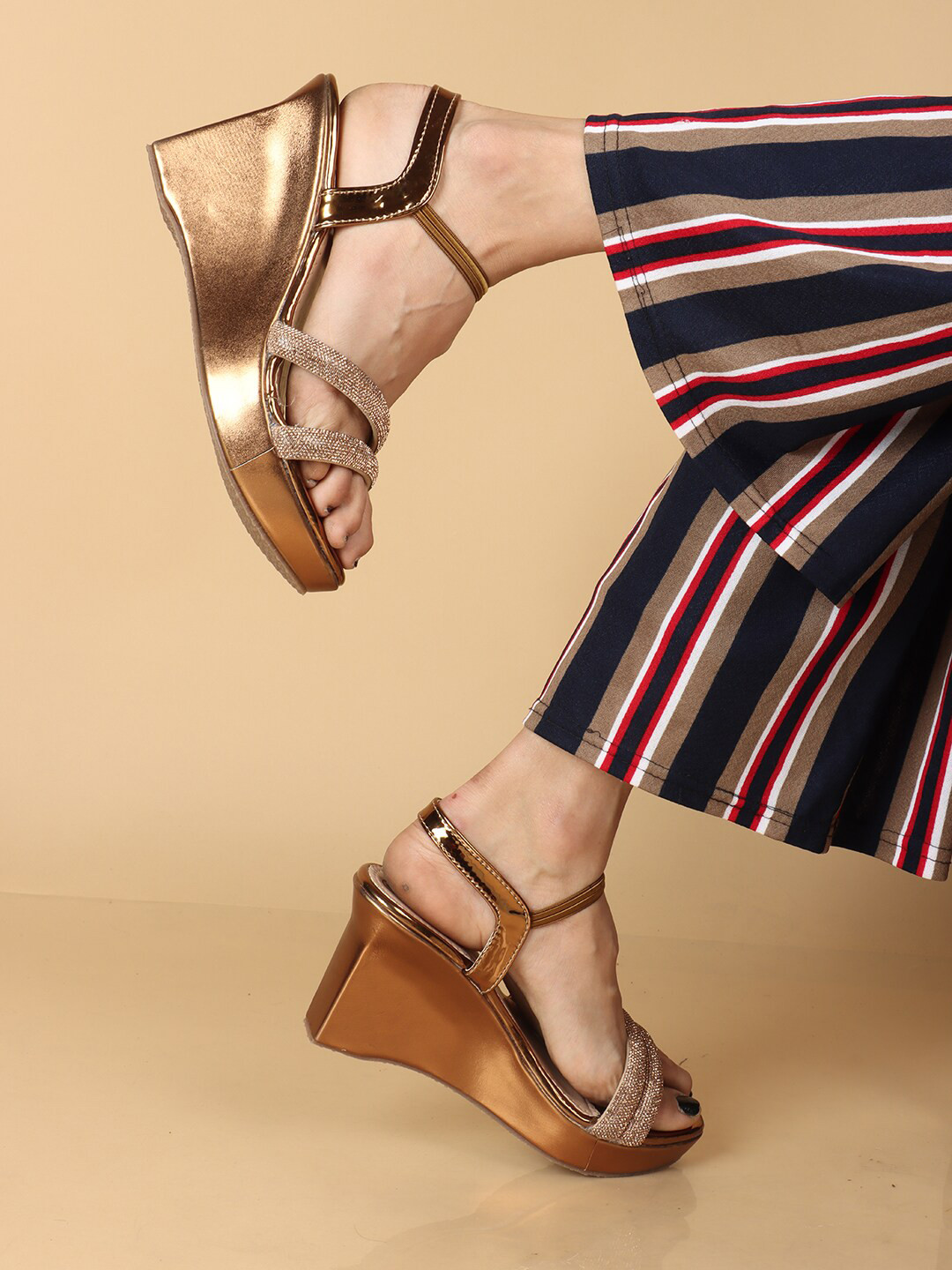 Buy XE Looks Embellished Wedge Heels - Heels for Women 23490598 | Myntra