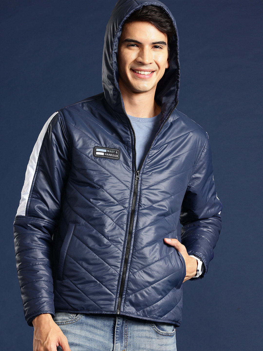 Buy Mast & Harbour Hooded Padded Jacket - Jackets for Men 23496790 | Myntra