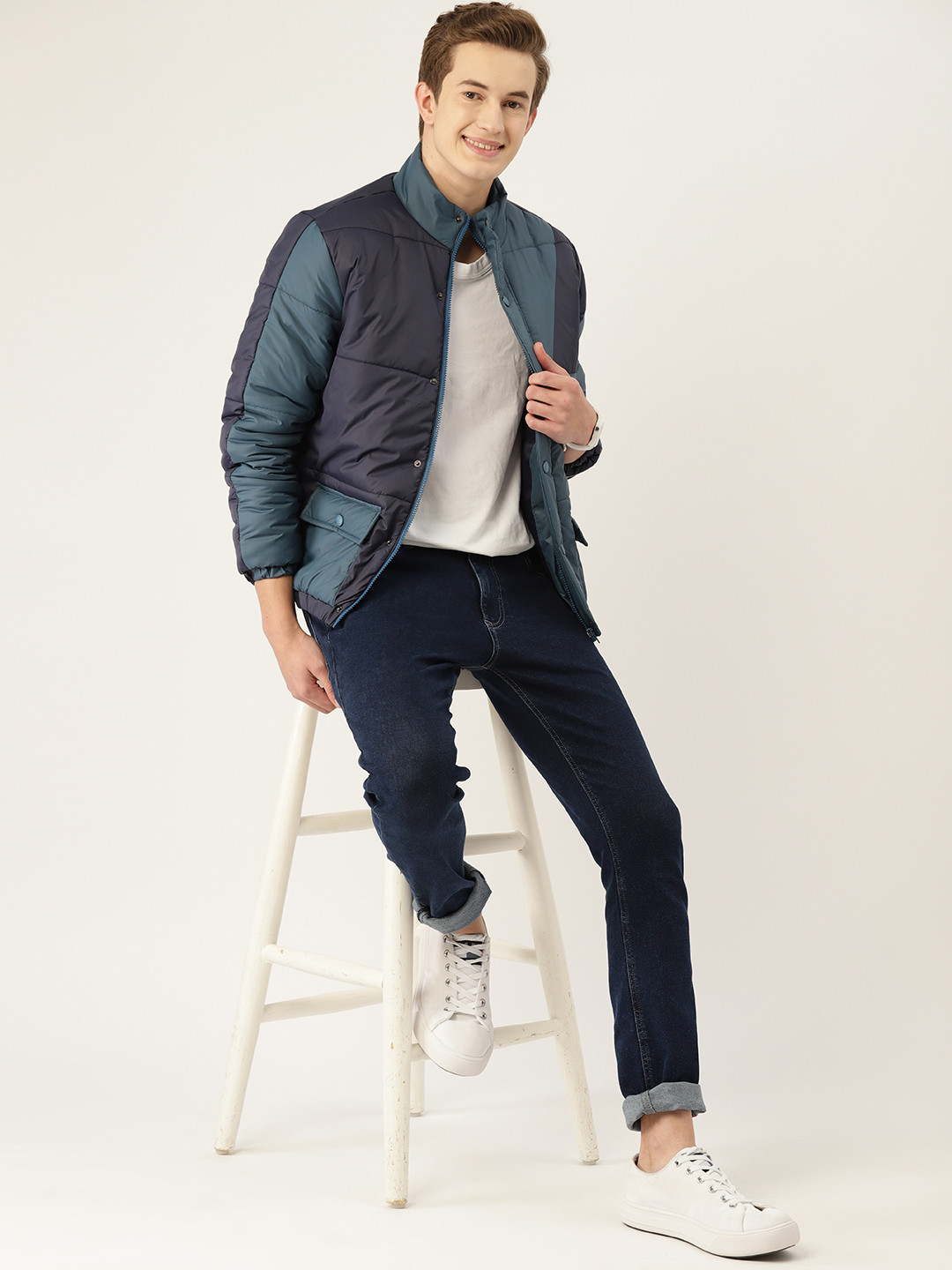 Buy Mast & Harbour Men Colourblocked Padded Jacket - Jackets for Men ...