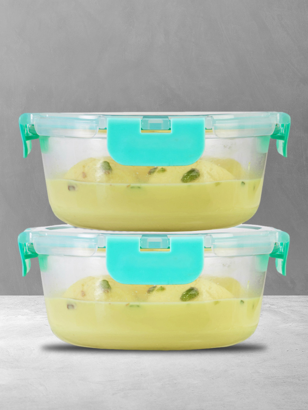 Buy Allo 2 Pieces Round FoodSafe Microwave Safe Glass Containers For ...
