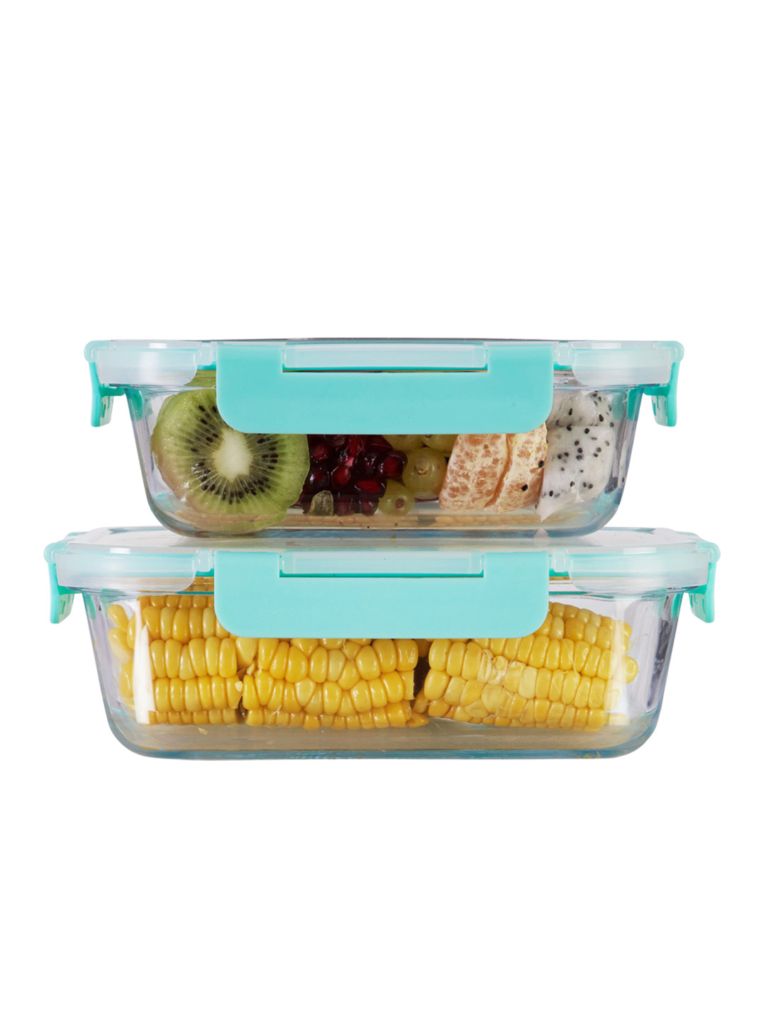 Buy Allo Foodsafe Green 2 Pieces Glass Food Containers - Kitchen ...