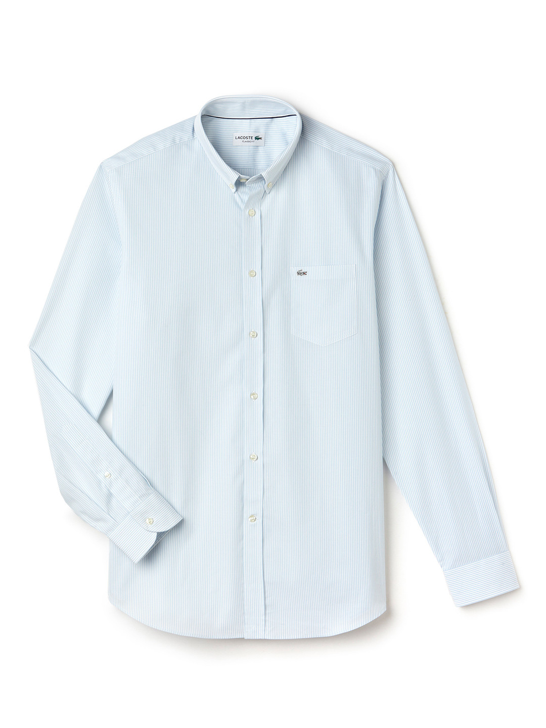 Buy Lacoste Men Blue Regular Fit Solid Formal Shirt - Shirts for Men ...