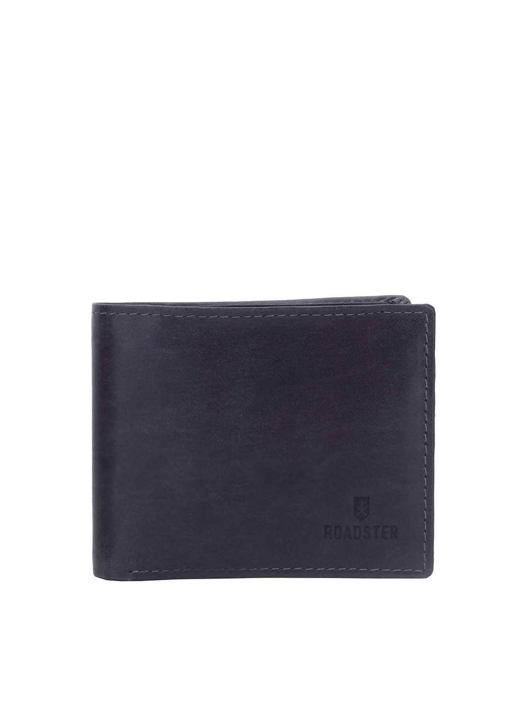 Buy Roadster Black Men Leather Two Fold Wallet - Wallets for Men ...