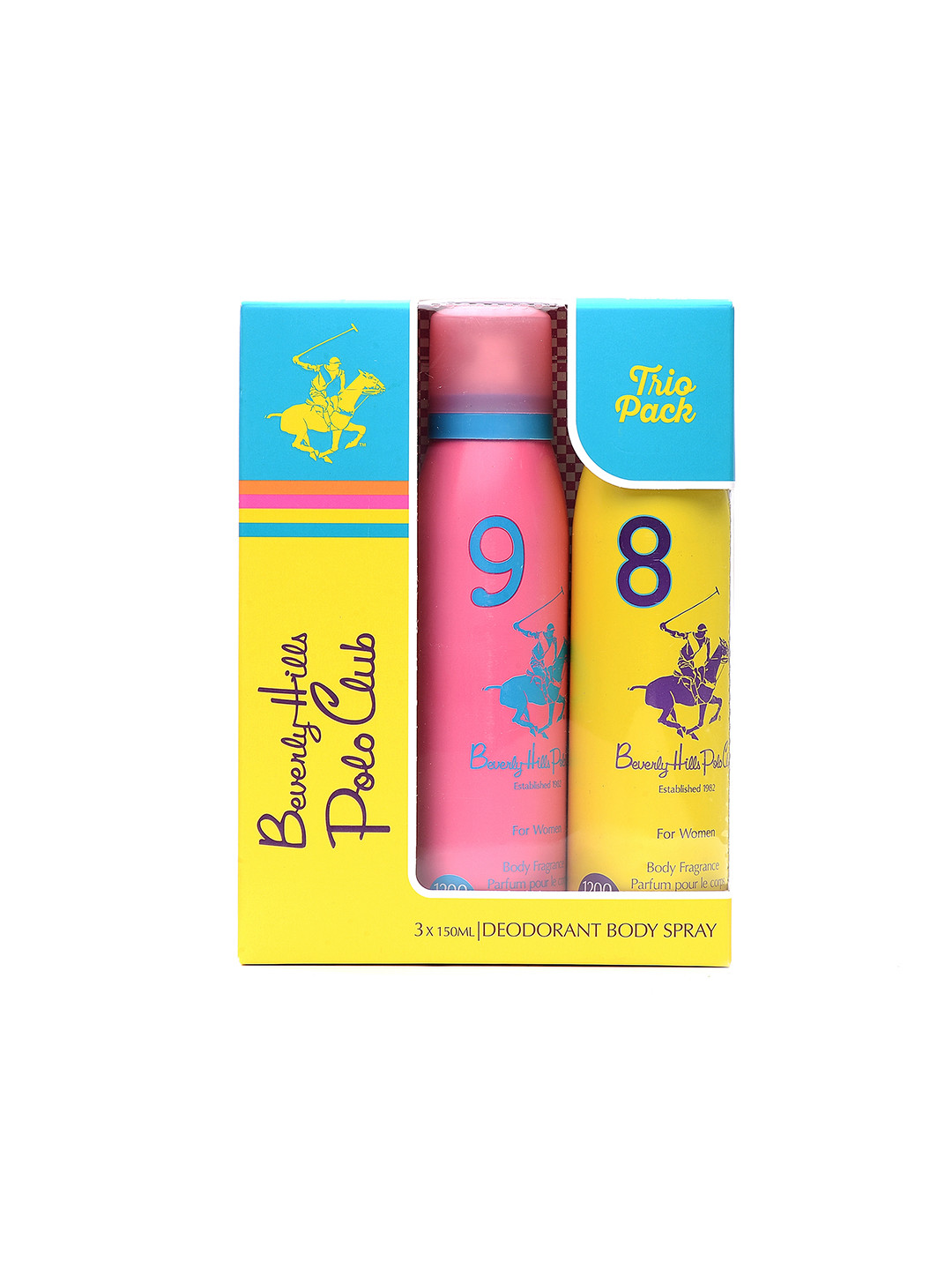 Buy Beverly Hills Polo Club Women Deodorant Body Spray Trio Pack 125g ...