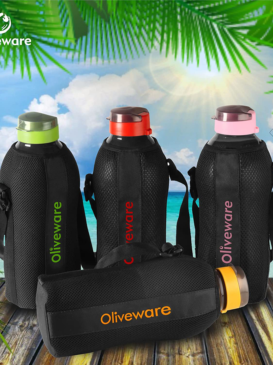 Buy SOPL OLIVEWARE Yellow Water Bottle With Carry Sleeve 2 L - Water ...