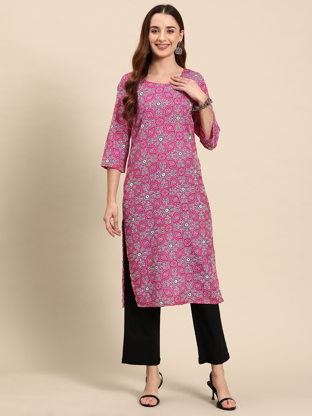 Buy Anouk Women Ethnic Motifs Printed Straight Kurta Kurtas For Women