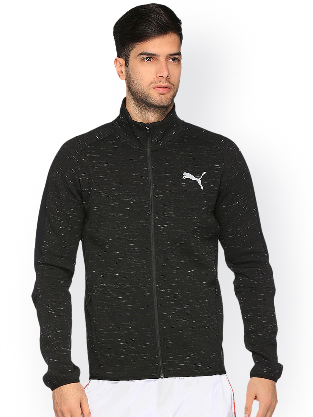 Buy Puma Men Black Solid Sporty Track Jacket - Jackets for Men 2355026 ...