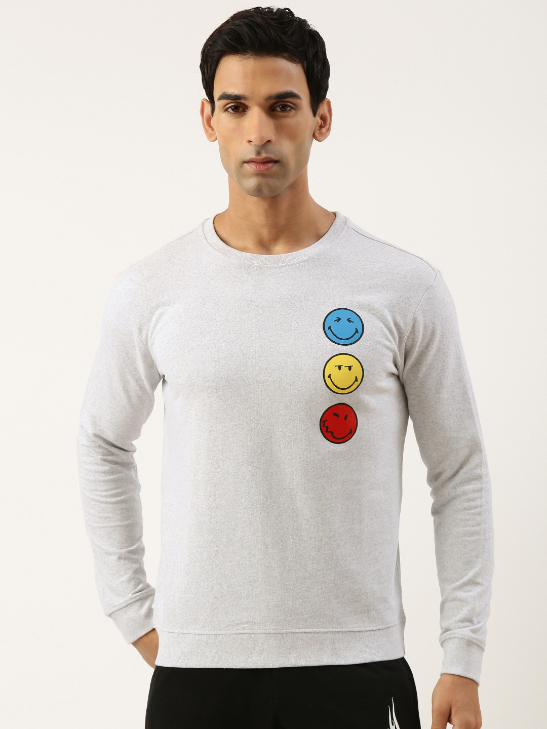 Buy Smiley Men Graphic Printed Sweatshirt - Sweatshirts for Men 23551058 | Myntra