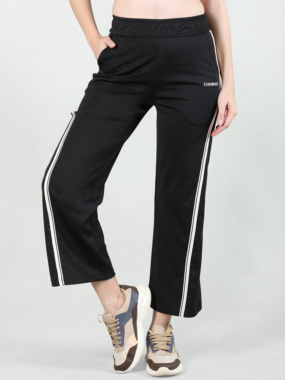 Buy CHKOKKO Women Striped Track Pants - Track Pants for Women 23551210 ...