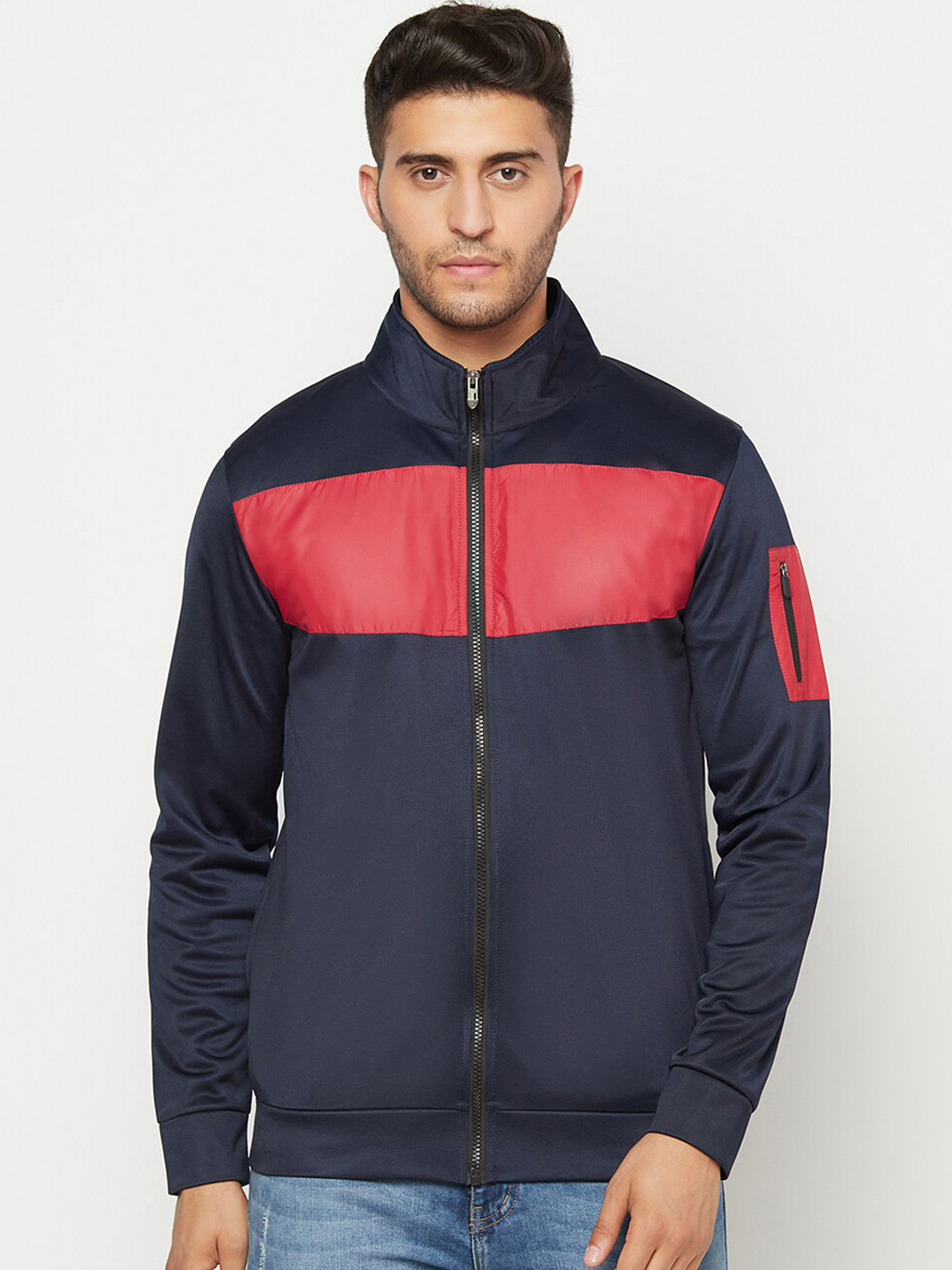Buy GLITO Colourblocked Stretchable Sporty Jacket - Jackets for Men ...