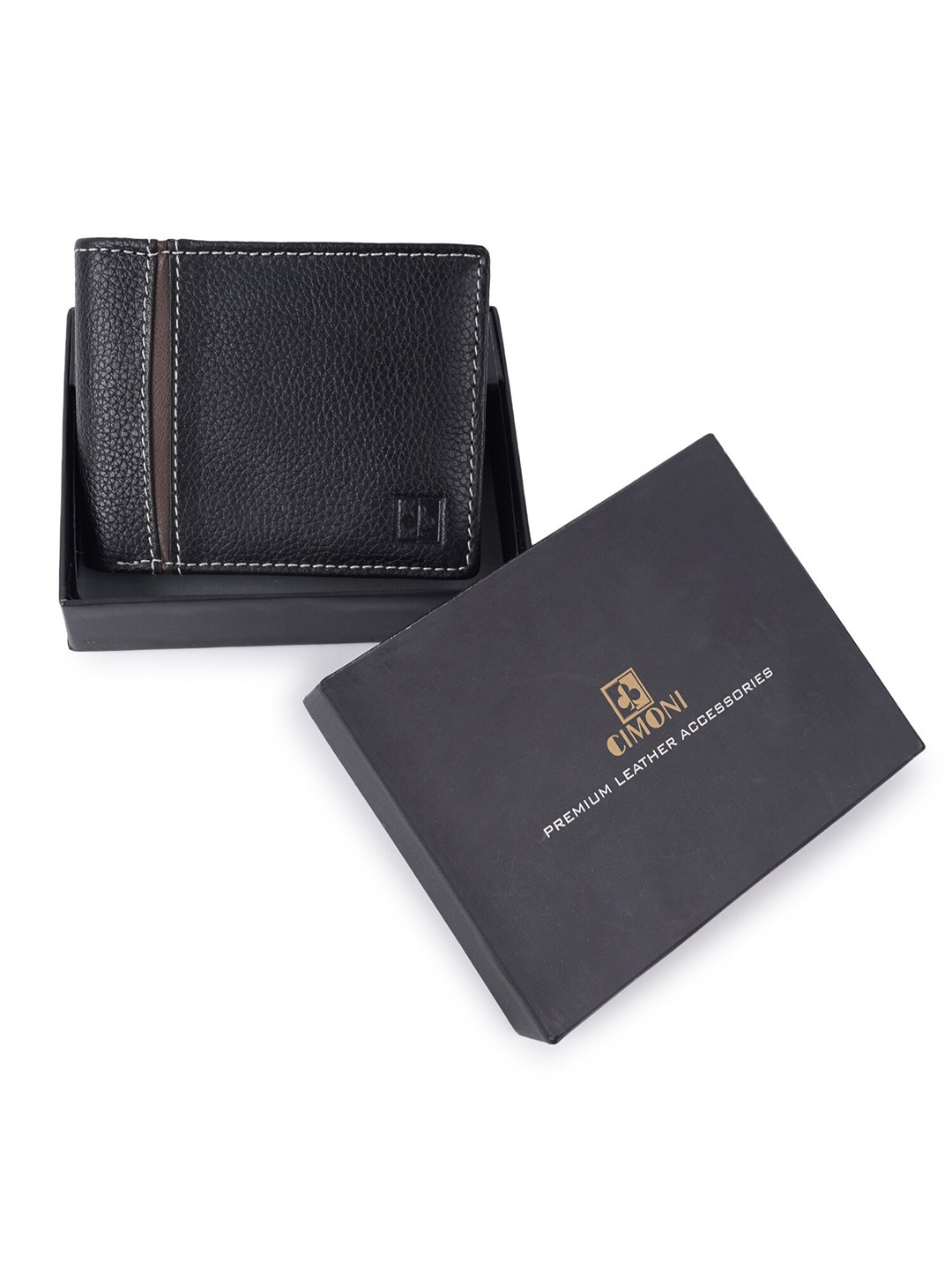Buy CIMONI Leather Textured Slim Two Fold Wallet - Wallets for Unisex ...