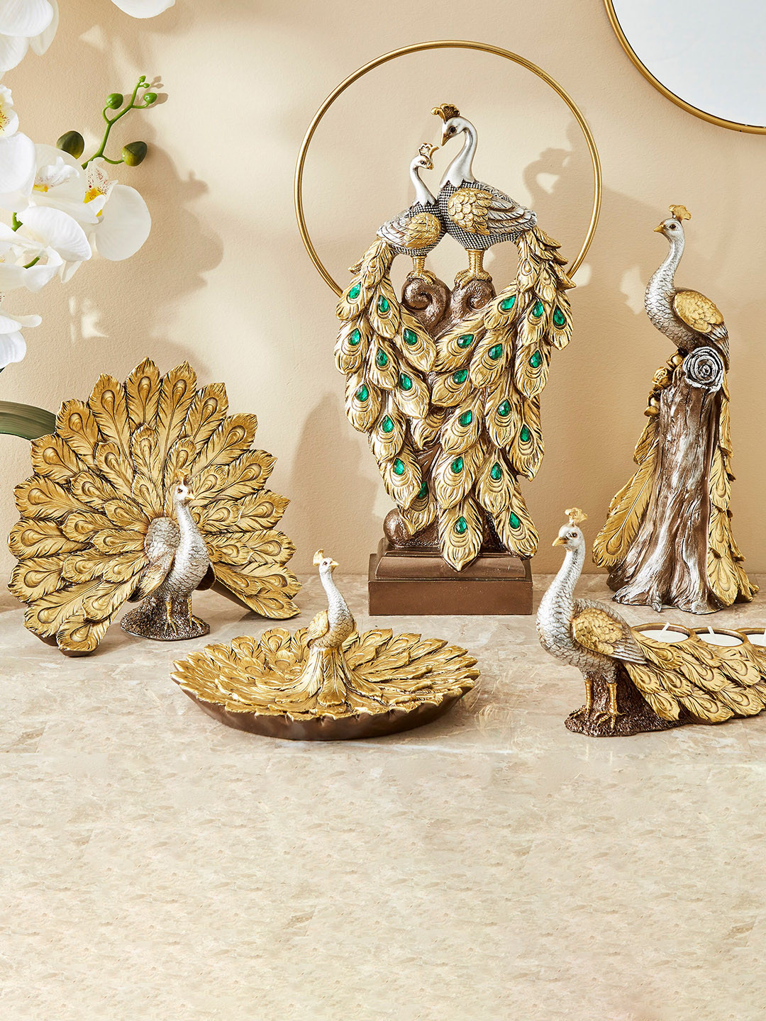 Buy Home Centre Gold Toned Textured Showpiece - Showpieces for Unisex ...