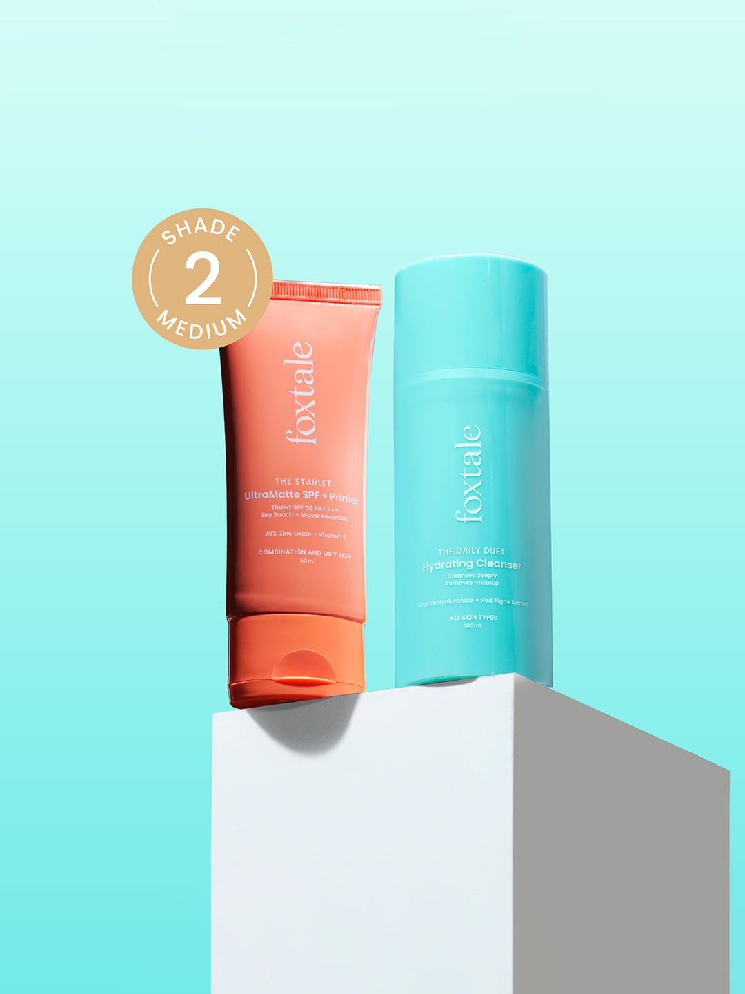 Buy FoxTale Set Of Hydrating Cleanser 100 Ml & Ultra Matte SPF + Primer ...