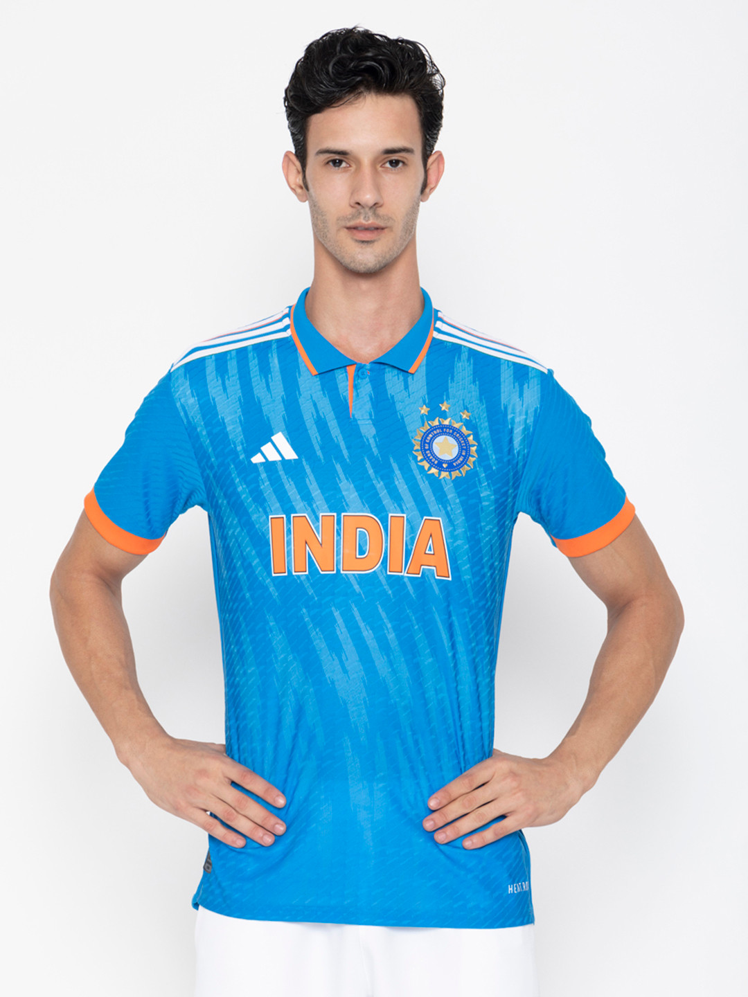 Buy ADIDAS Official Indian ODI Cricket Jersey - Tshirts for Men ...