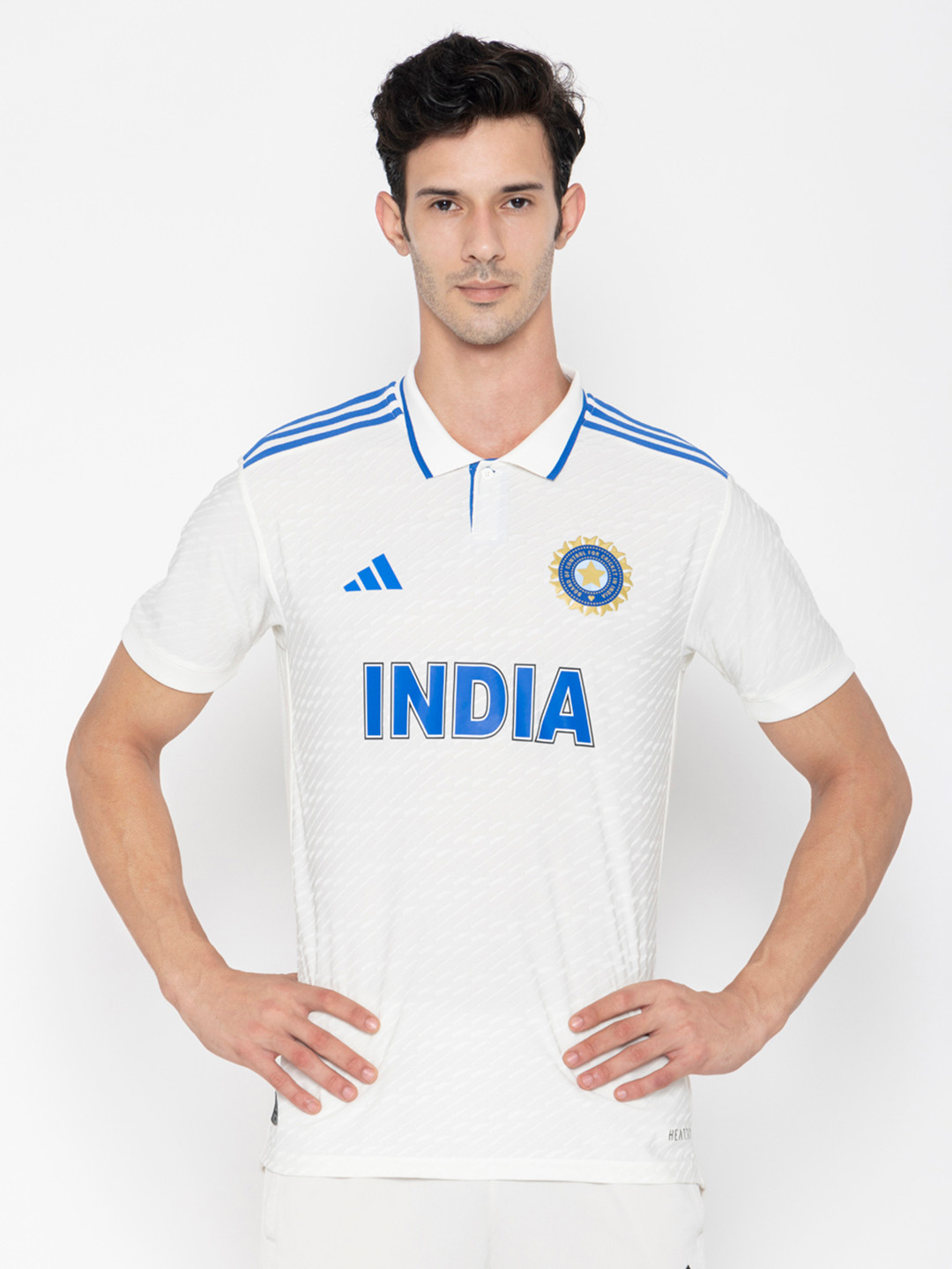 Buy ADIDAS Official Indian Test Cricket Jersey - Tshirts for Men ...