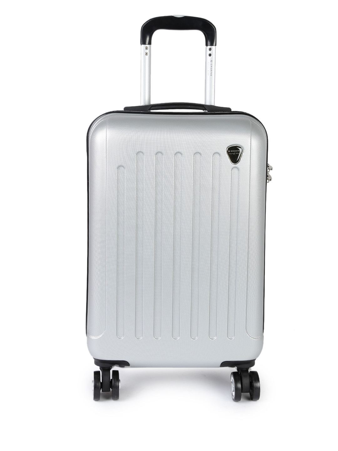 Buy GIORDANO Unisex Silver Toned Textured Cabin Trolley Suitcase ...