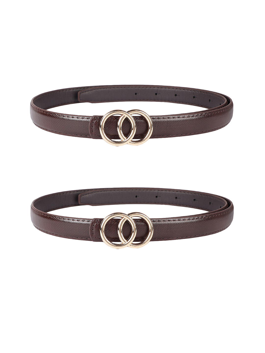 Buy ZEVORA Women Set Of 2 Leather Textured Formal Belt - Belts for ...