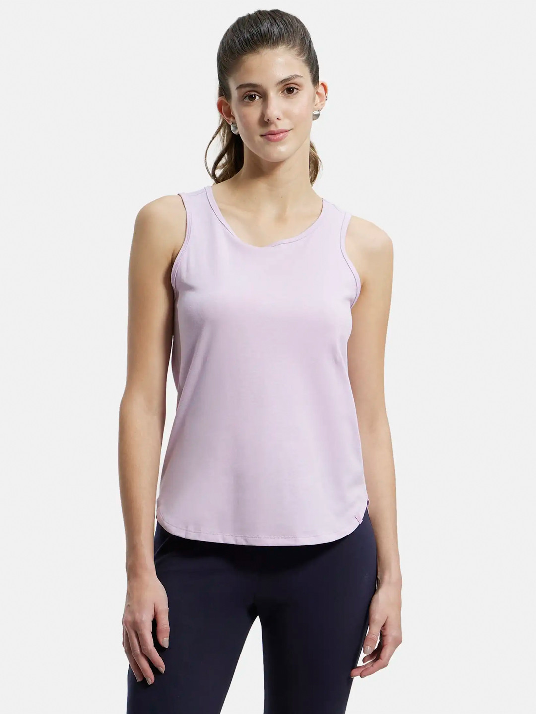 Buy Jockey Super Combed Cotton Rich Curved Hem Styled Tank Top AW77 ...