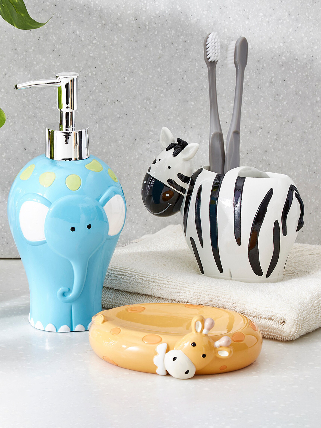 Buy Home Centre Corsica Zoo Orange Coloured & White Textured Soap Dish ...