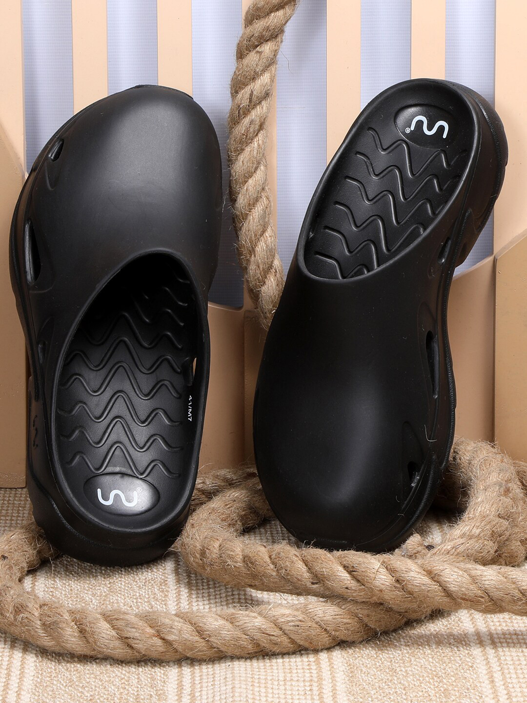 Buy Doubleu Men Round Toe Rubber Clogs - Flip Flops for Men 23583278 ...