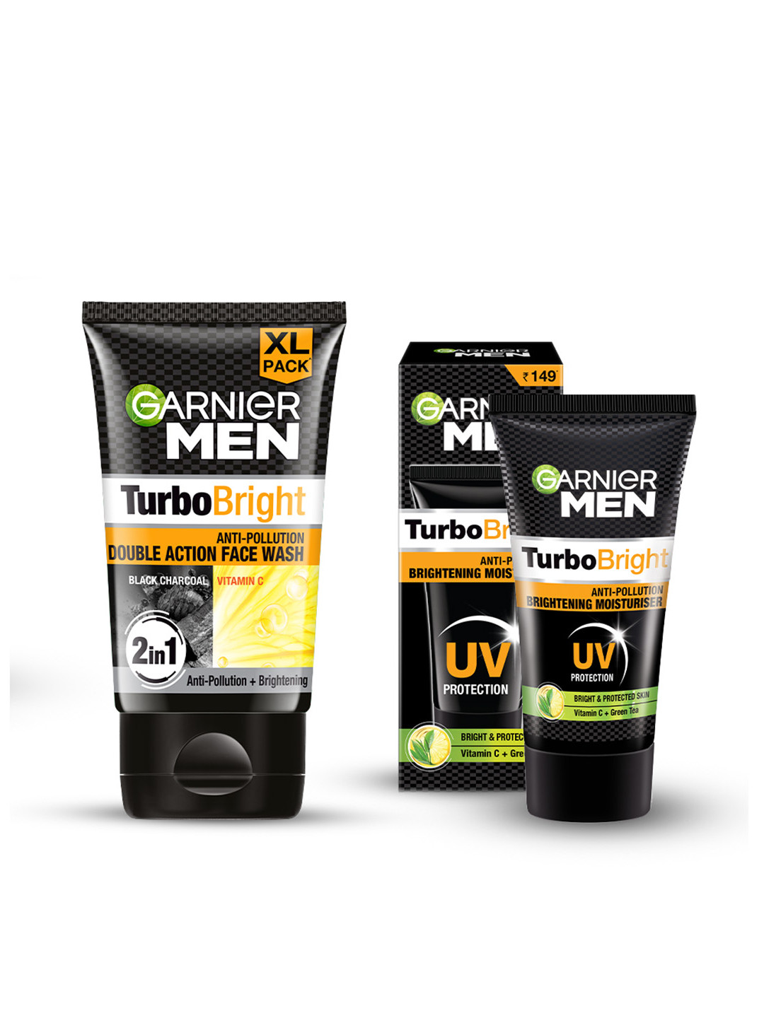 Buy Garnier Men Brightening Combo Turbo Bright Face Wash 150 G ...