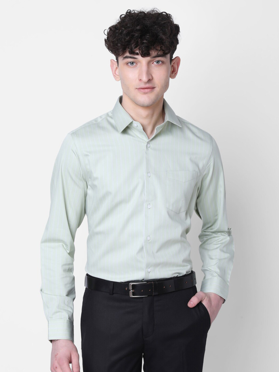 Buy J Hampstead Classic Vertical Striped Cotton Formal Shirt - Shirts ...