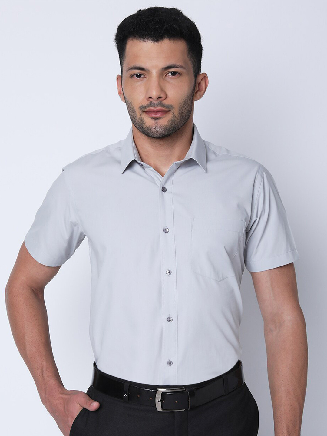 Buy Oxemberg Classic Spread Collar Cotton Formal Shirt - Shirts for Men ...