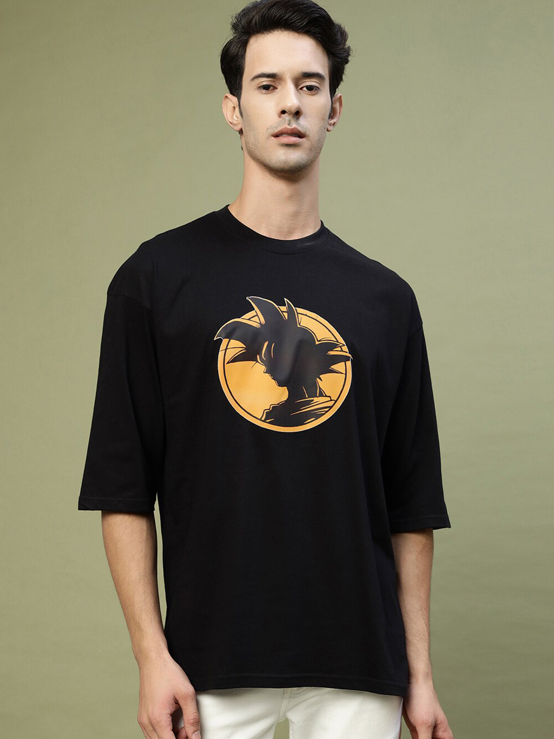 Buy Gavin Paris Graphic Printed Drop Shoulder Sleeves Oversized Cotton ...