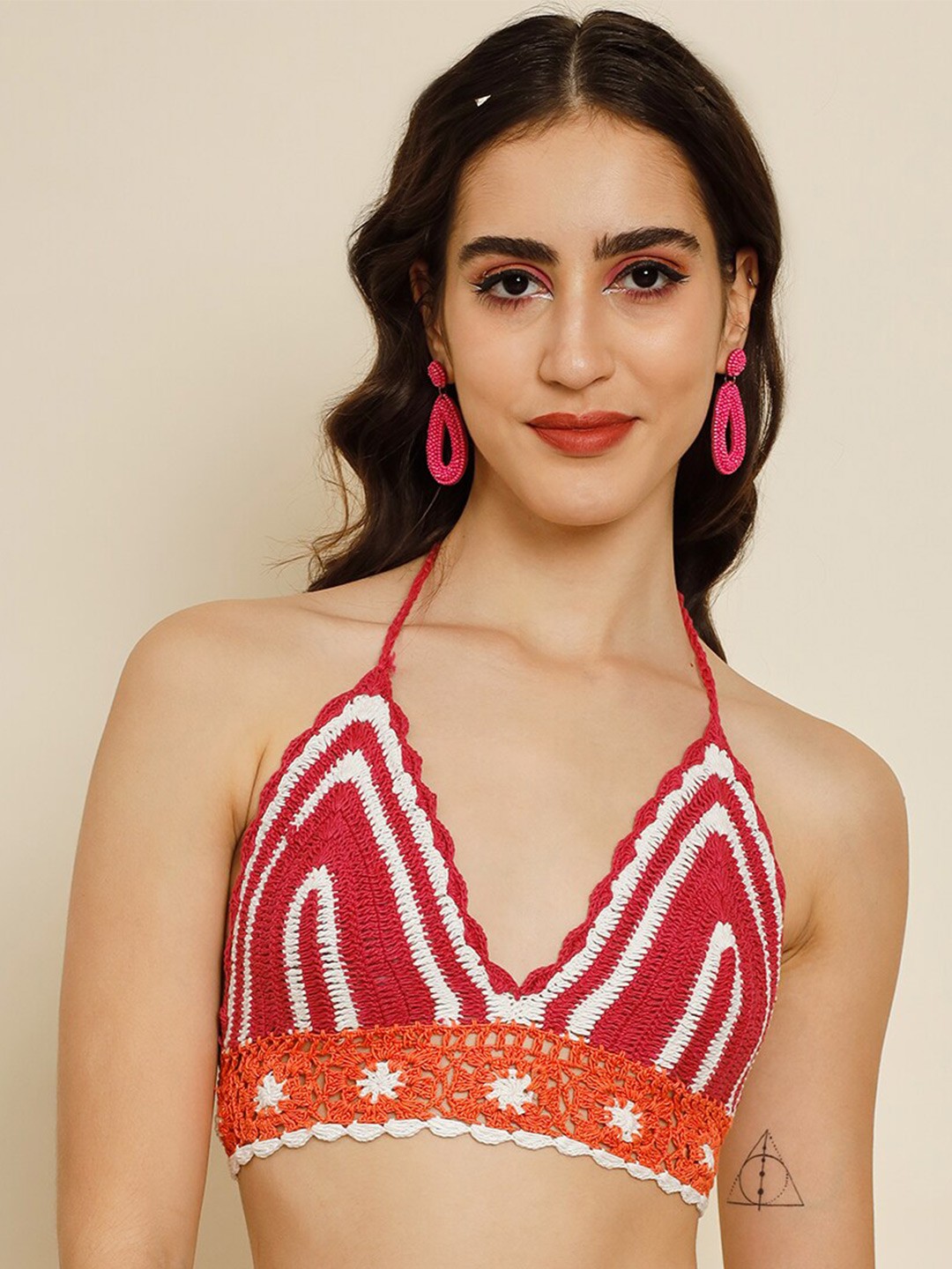 Buy Baesd Halter Neck Bralette Crop Top Tops For Women 23590396 Myntra