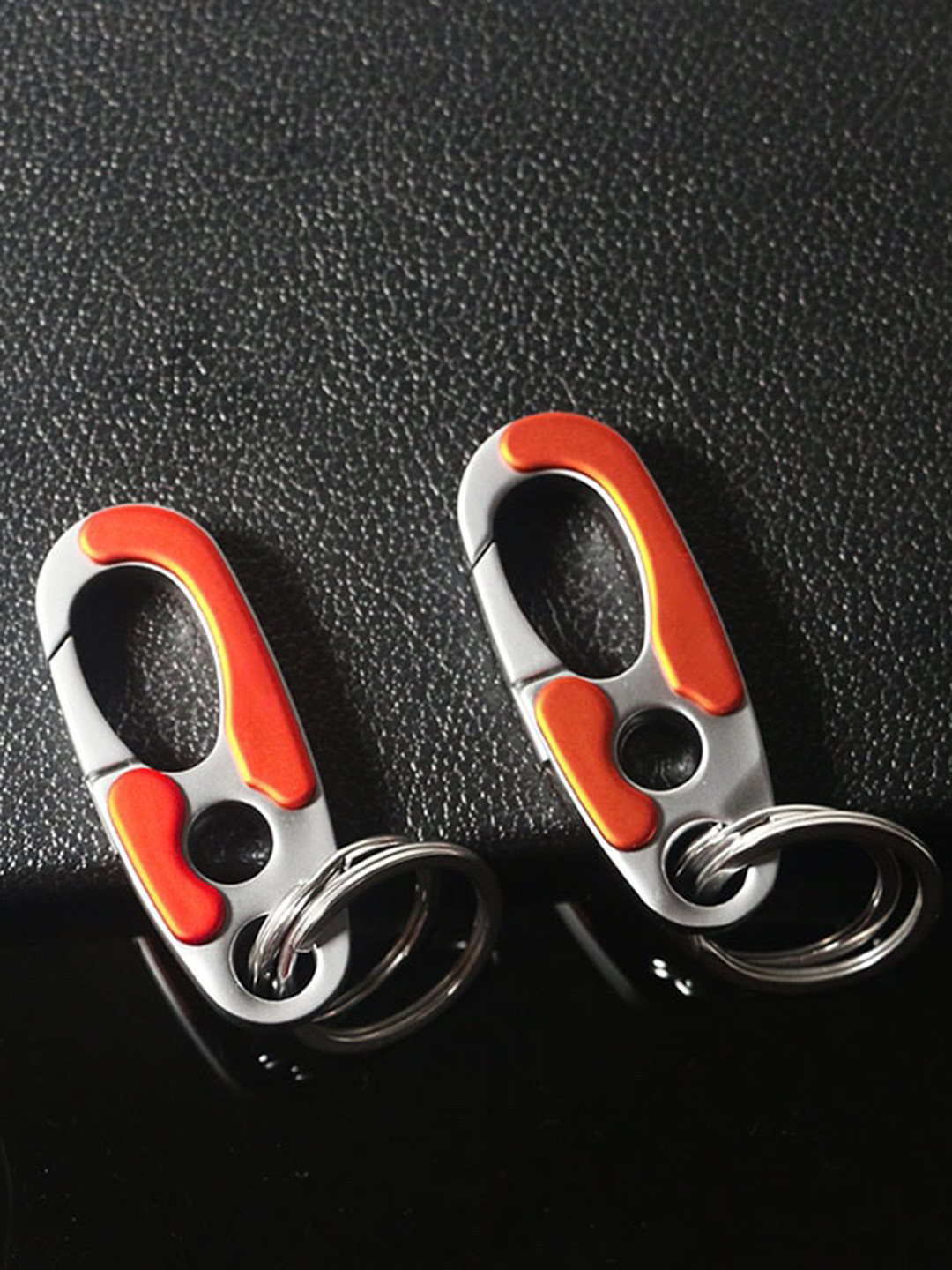 Buy CONTACTS Set Of 2 Heavy Duty Stainless Steel Hook Keychain - Key ...