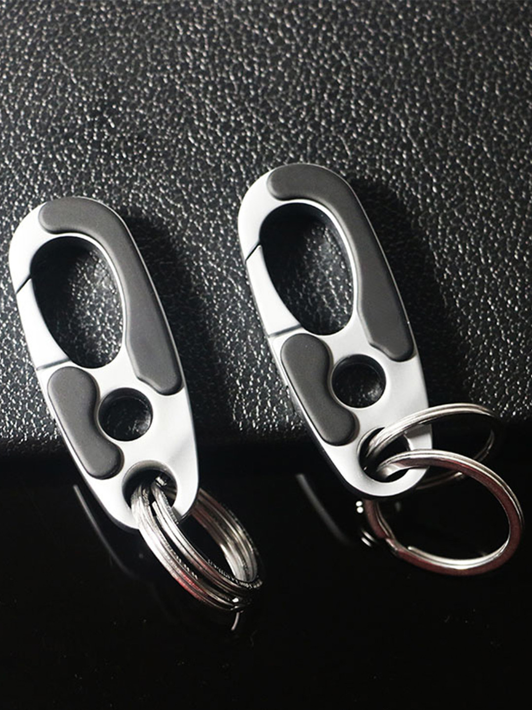 Buy CONTACTS Set Of 2 Stainless Steel Hook Keychains - Key Chain for ...