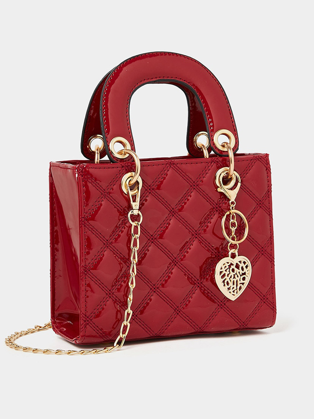 Buy Styli Textured Structured Handheld Bag With Quilted - Handbags for ...
