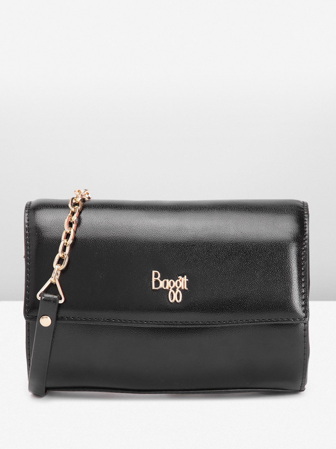 Buy Baggit Women Solid Foldover Clutch With Shoulder Strap - Clutches ...
