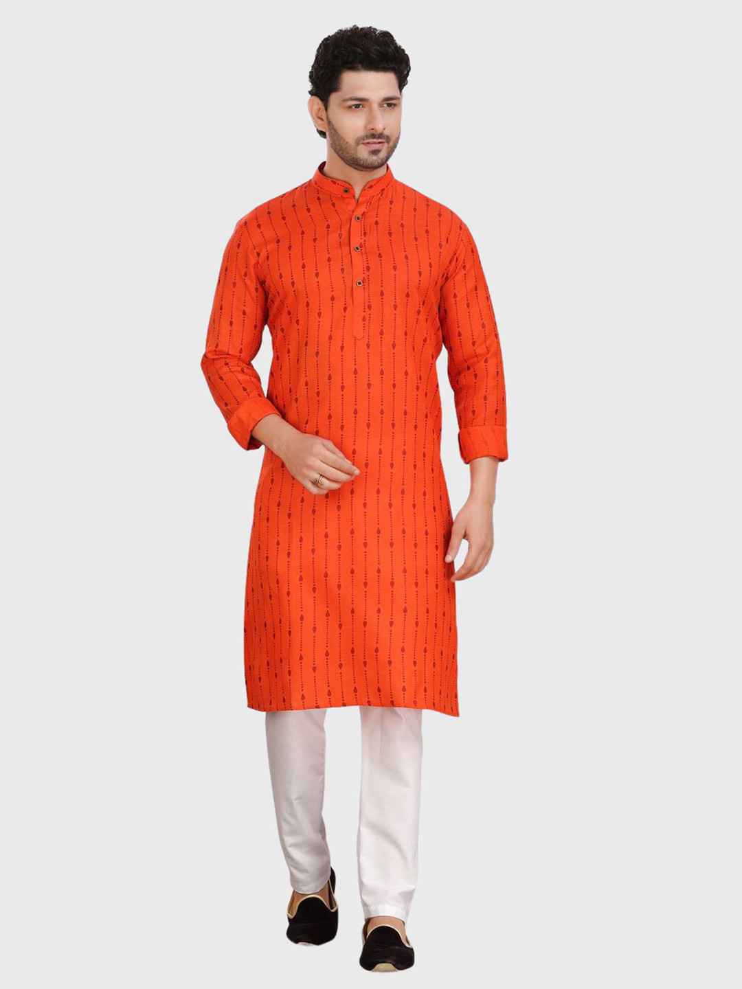 Buy SHIWAM ETHNIX Ethnic Printed Regular Kurta With Pyjamas - Kurta ...