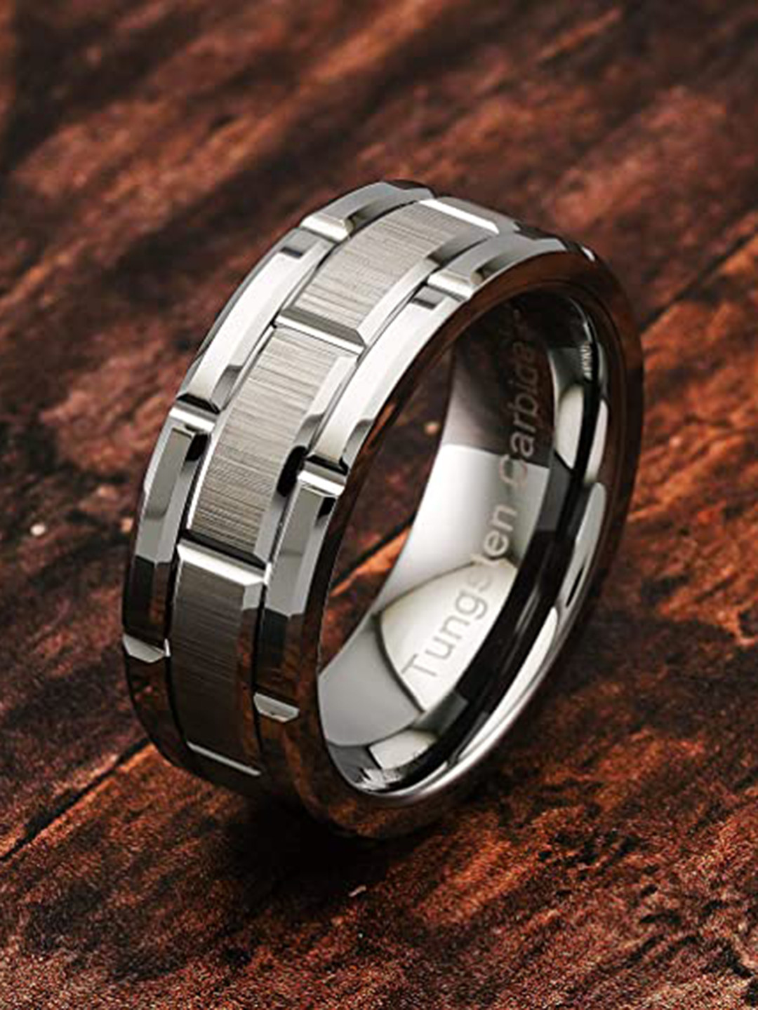 Buy MEENAZ Silver Plated Textured Finger Ring - Ring for Men 23609684 ...