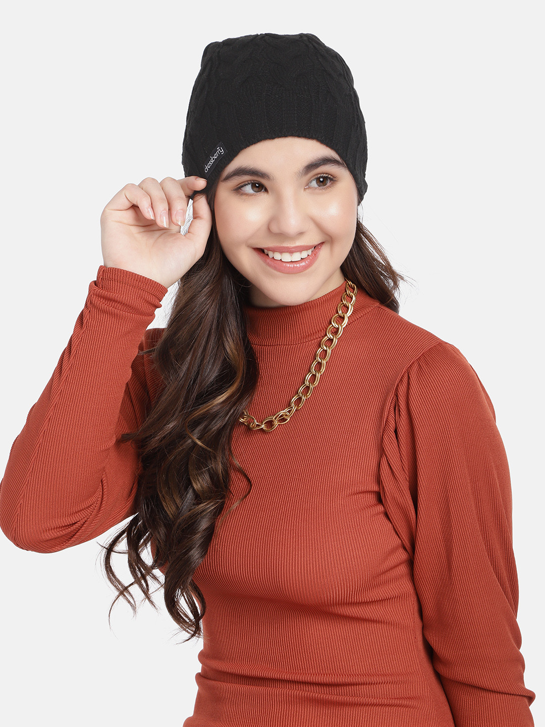 Buy DressBerry Women Self Design Beanie - Caps for Women 23612120 | Myntra